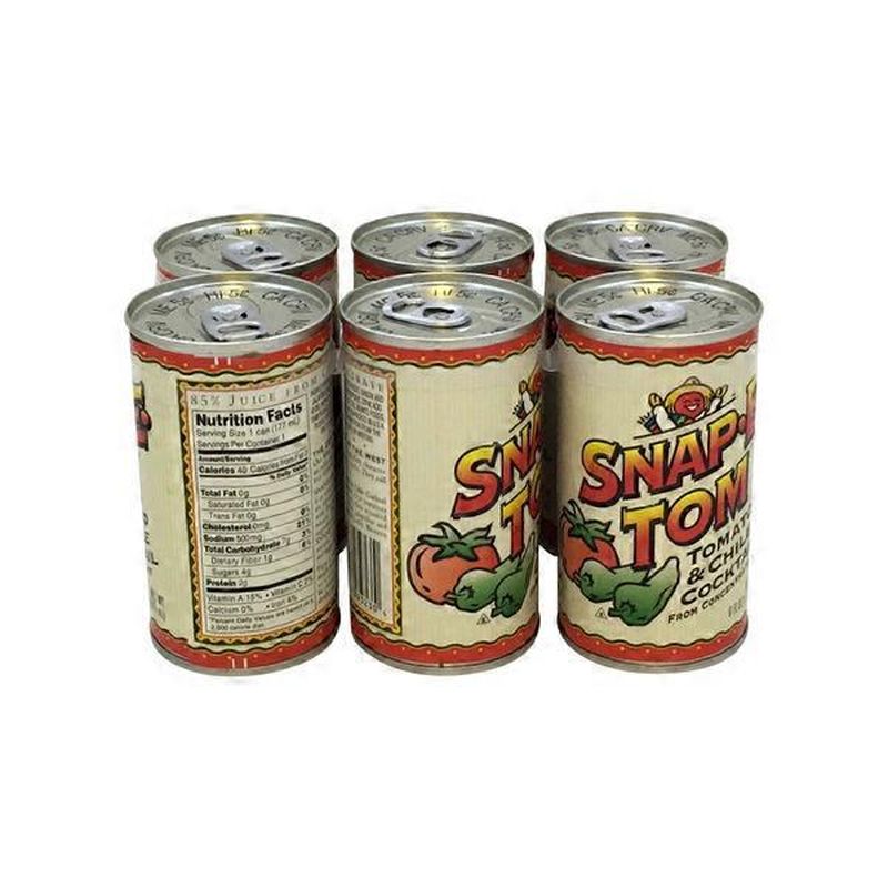 Snap-E Tomato & Chile Cocktail, Case (6 oz) - Instacart