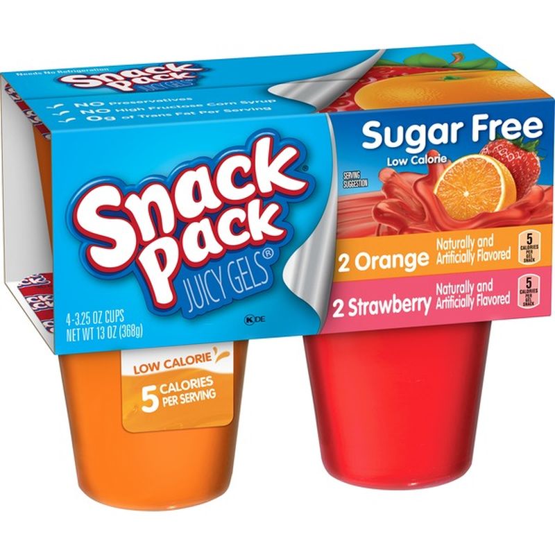 Snack Pack Sugar Free Gel Strawberry And Orange (3.25 oz) - Instacart