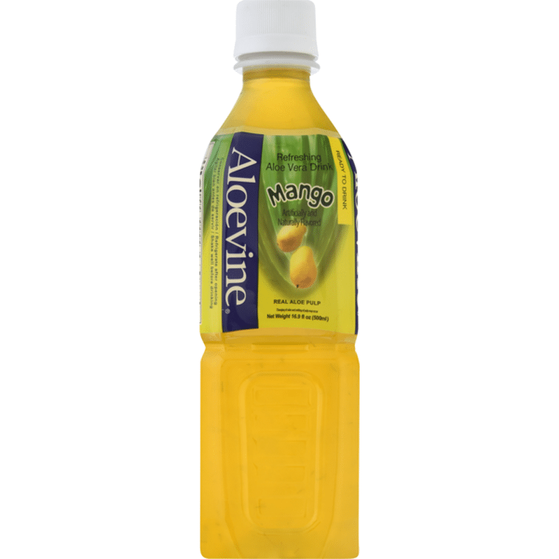 Aloevine Aloe Vera Drink, Refreshing, Mango (16.9 oz) - Instacart
