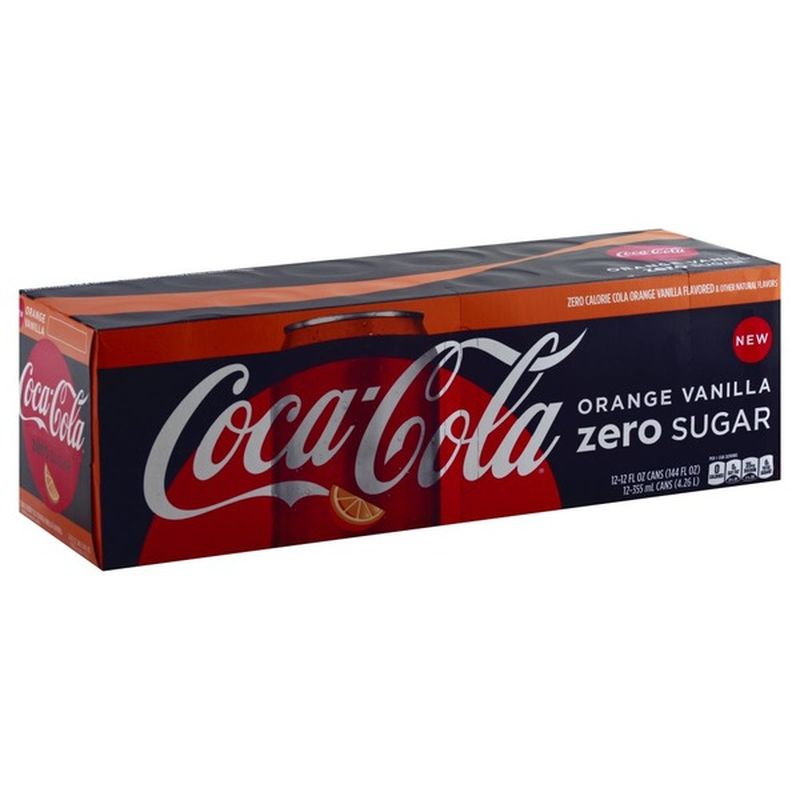 Coke Zero Orange Vanilla Diet Soda Sugar Free Soft Drinks 12 Fl Oz