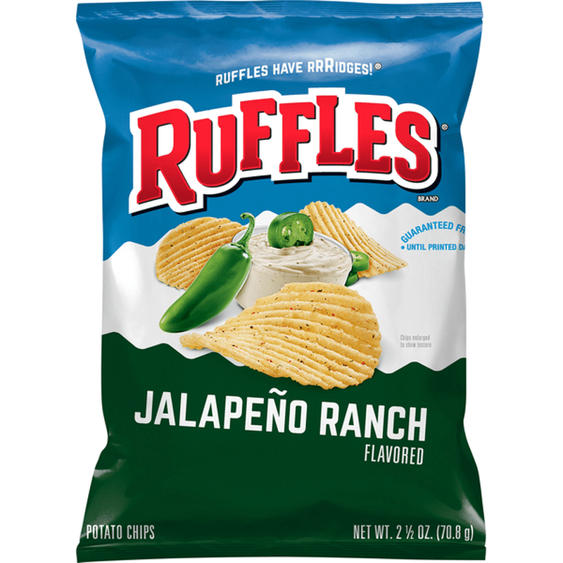 Ruffles Potato Chips, Jalapeno Ranch Flavored (2.5 oz) - Instacart