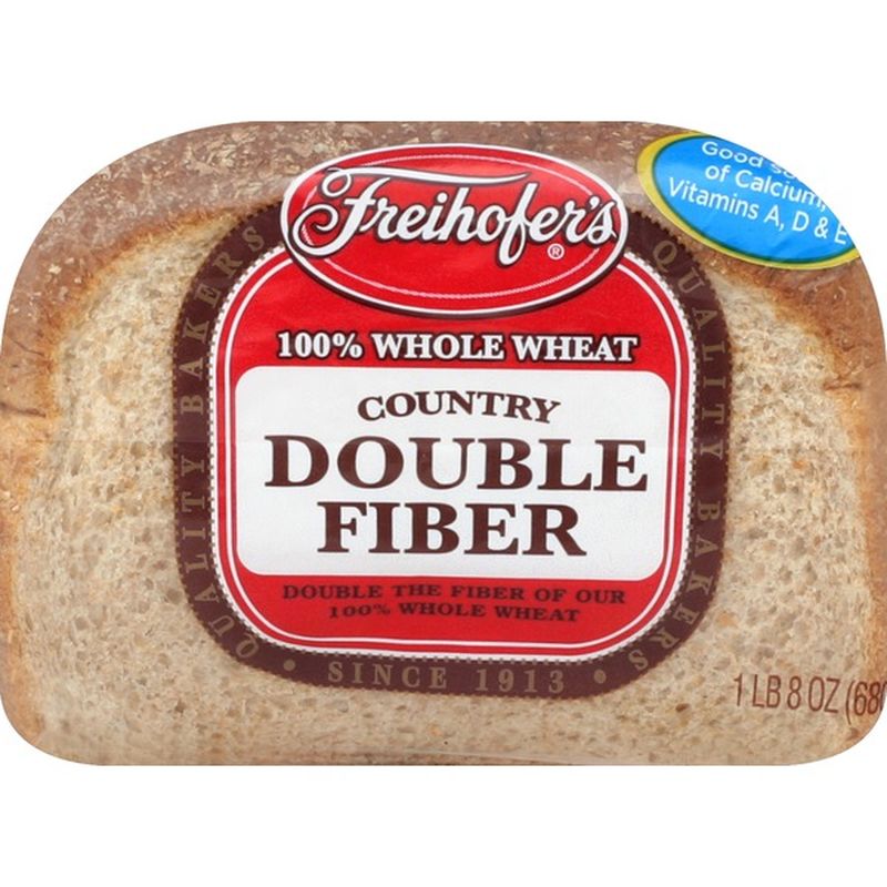 Freihofer's Bread, 100% Whole Wheat, Country Double Fiber (24 oz ...
