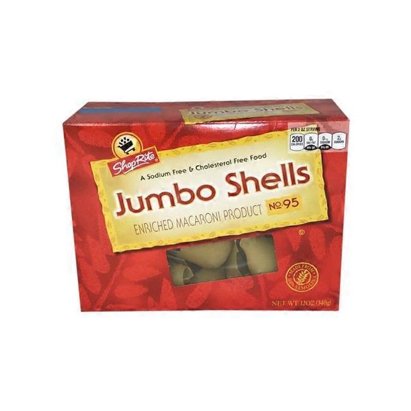 ShopRite ENRICHED MACARONI PRODUCT Jumbo Shells (12 oz) Delivery or ...