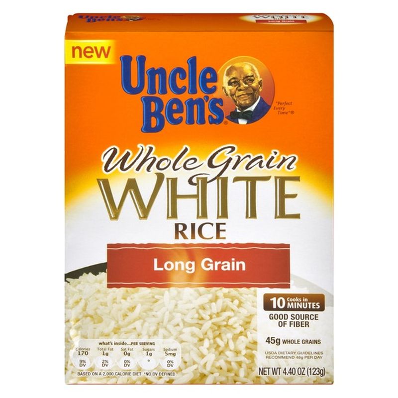 Uncle Ben's Rice, Whole Grain White, Long Grain (4.4 oz) - Instacart