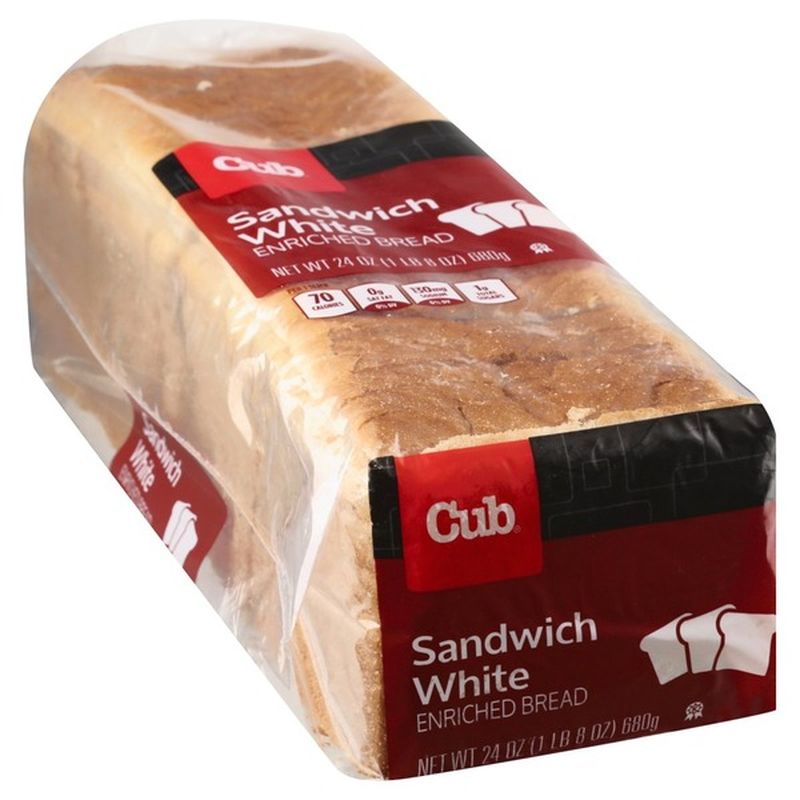 Cub Bread, Sandwich White, Enriched (24 oz) - Instacart