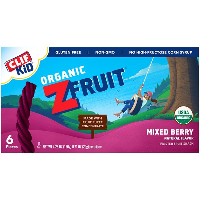 CLIF Kid Organic Mixed Berry Twisted Fruit Rope (0.71 oz) - Instacart