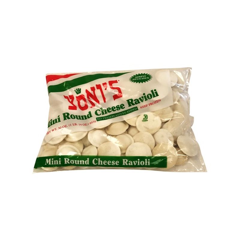Yonis Ravioli, Cheese, Mini Round (30 oz) - Instacart