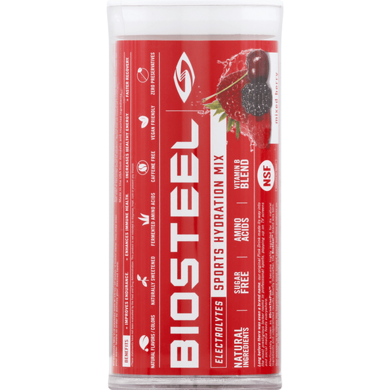 BioSteel Sports Hydration Mix, Mixed Berry, Single Serve Packets (12 ...