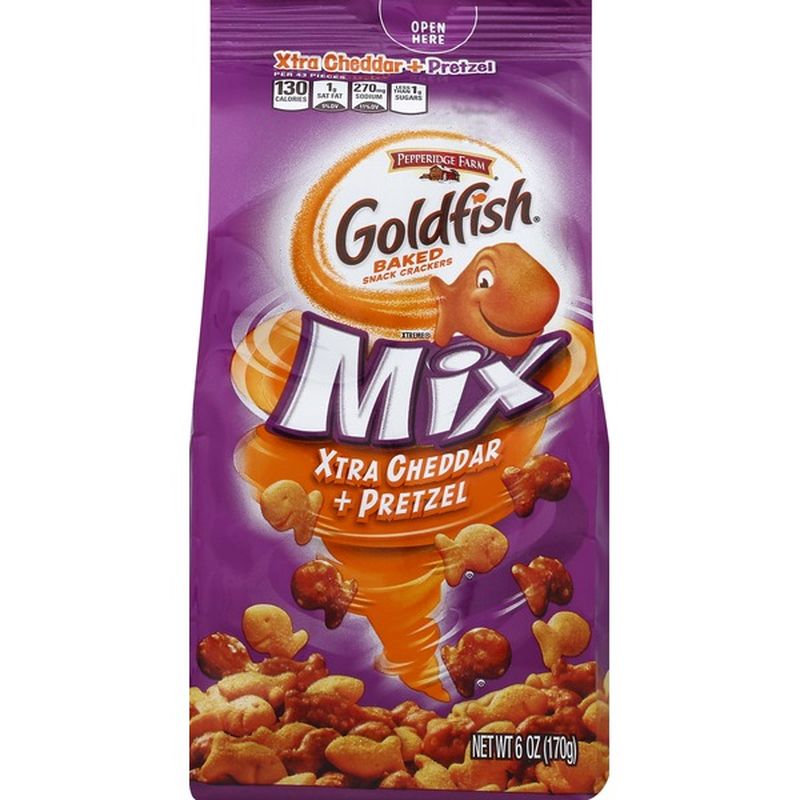 Goldfish Baked Graham Snacks, Xtra Cheddar + Pretzel (6 oz) - Instacart