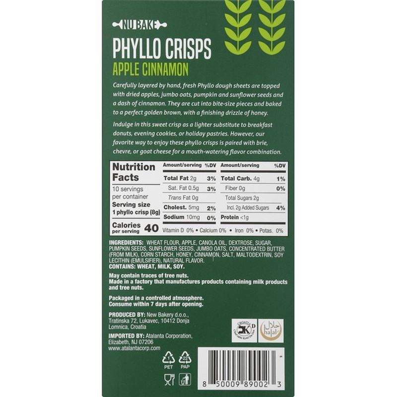 NU Bake Phyllo Crisps, Apple Cinnamon (2.8 oz) - Instacart