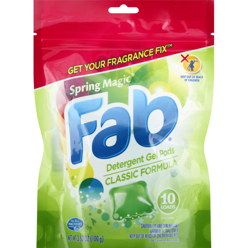 fab Detergent Gel Pods, Spring Magic (3.52 oz) - Instacart