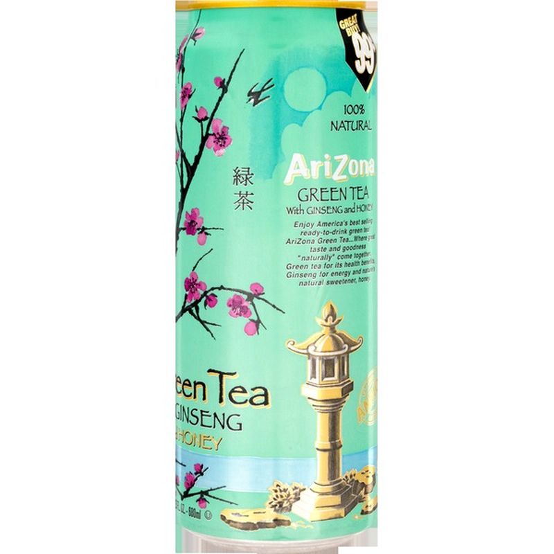 AriZona Green Tea with Ginseng and Honey (23 fl oz) - Instacart