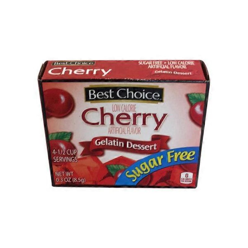 Best Choice Sugar Free Cherry Gelatin (0.3 oz) - Instacart