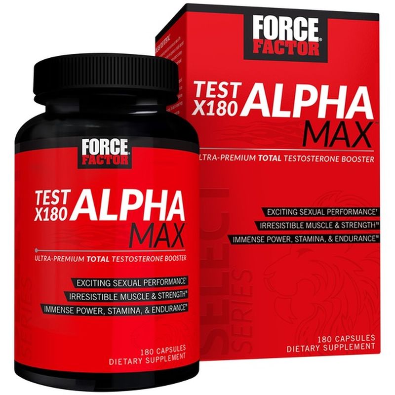 Force Factor Test x180 Alpha Max Testosterone Booster for Men Capsules ...