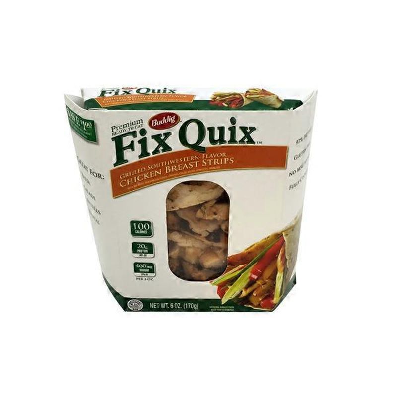 Buddig Fix Quix Chicken Breast Strips, Grilled Southwestern (6 oz ...