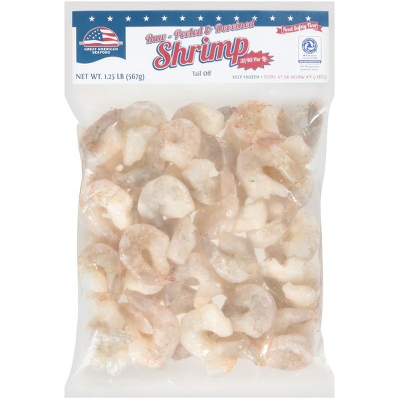 Great American Seafood Llc Raw - Peeled & Deveined Tail Off Shrimp (1. ...