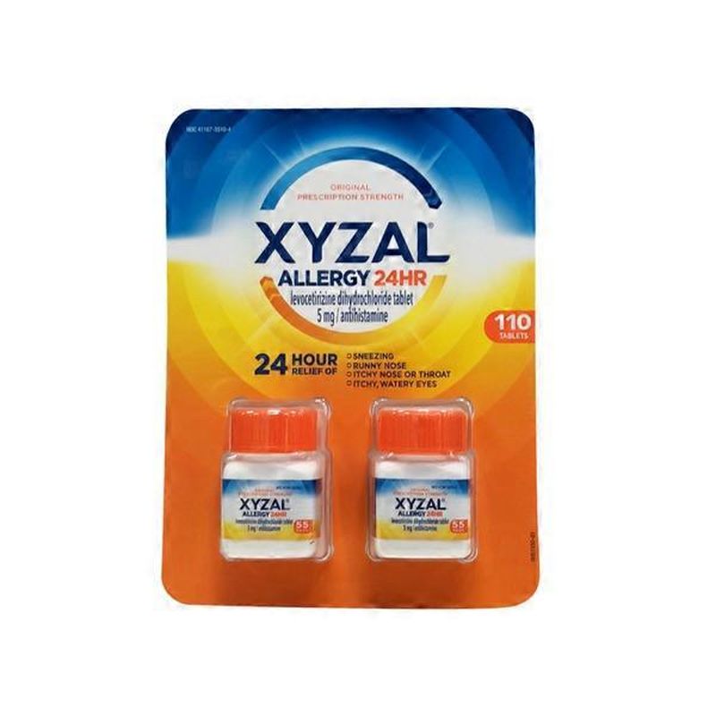 Xyzal Levocetirizine Dihydrochloride Tablet 5mg / Antihistamine (110 ct ...
