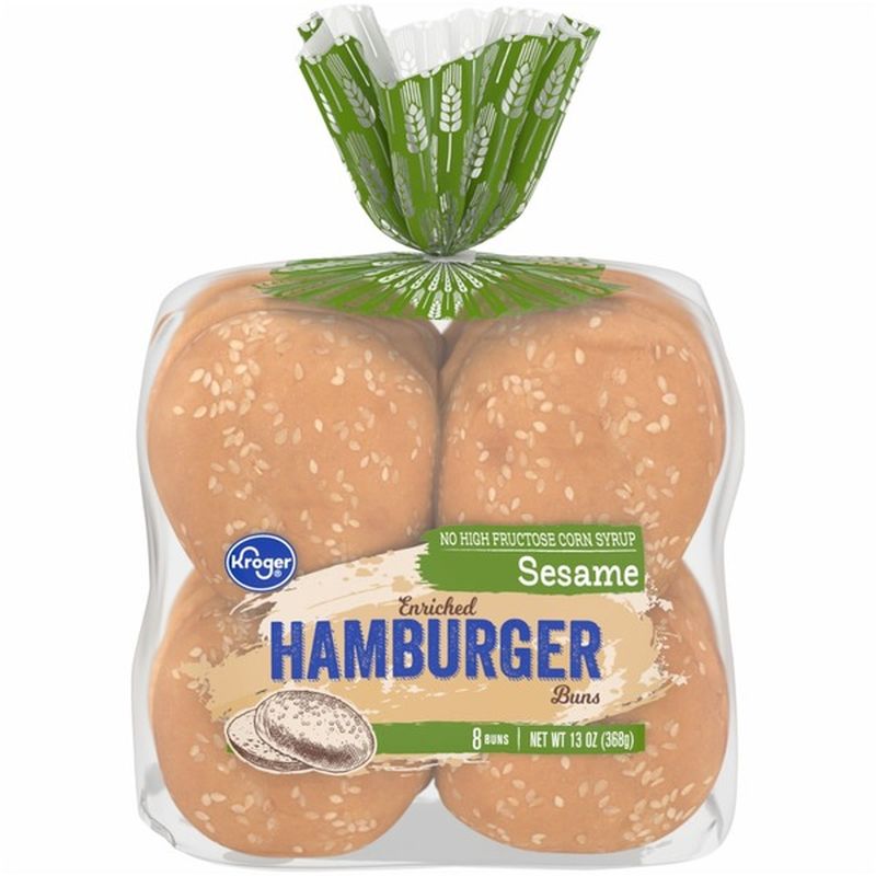 Kroger Enriched Sesame Hamburger Buns (8 ct) - Instacart