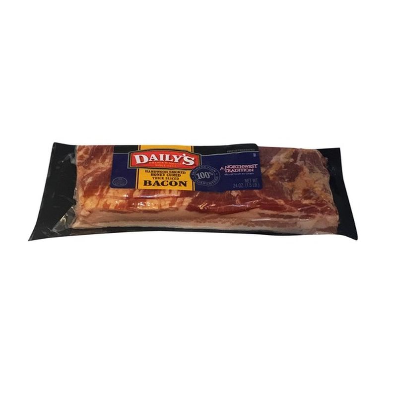 Daily's Premium Meats Honey Cured Thick Cut Bacon (24 oz) - Instacart