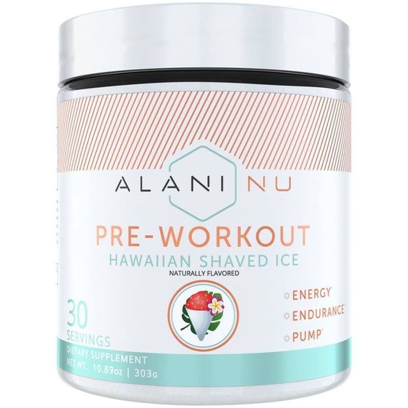 Alani Nu Pre-Workout, Hawaiian Shaved Ice (10.79 oz) - Instacart