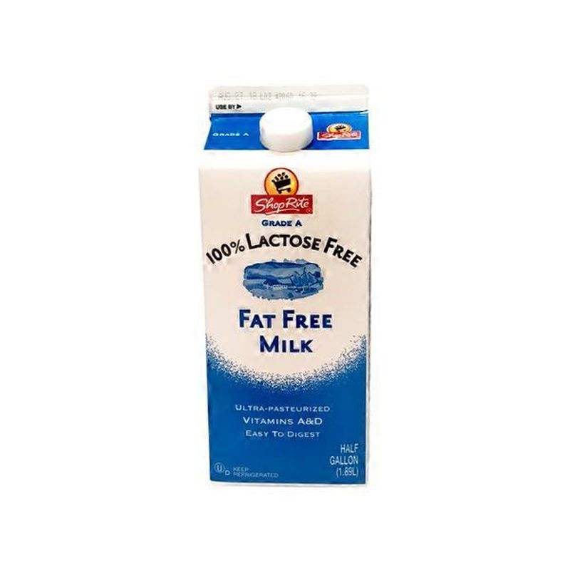 ShopRite 100% Lactose Free Fat Free Milk (oz) - Instacart