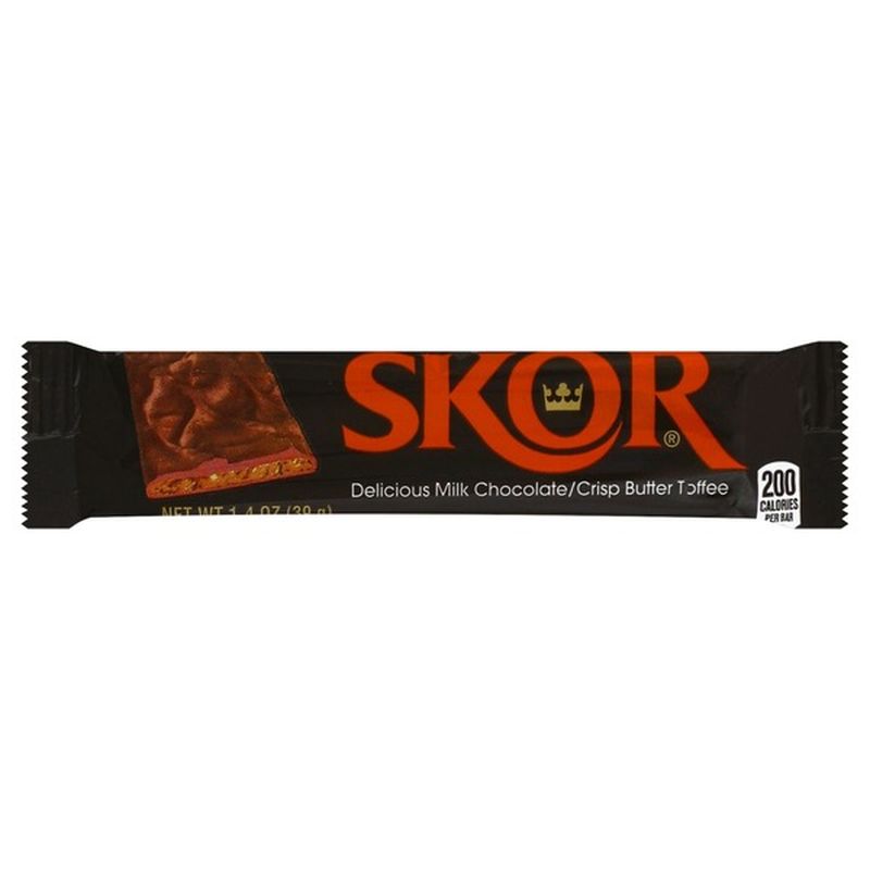 Skor Candy Bar, Milk Chocolate/Crisp Butter Toffee (1.4 oz) - Instacart