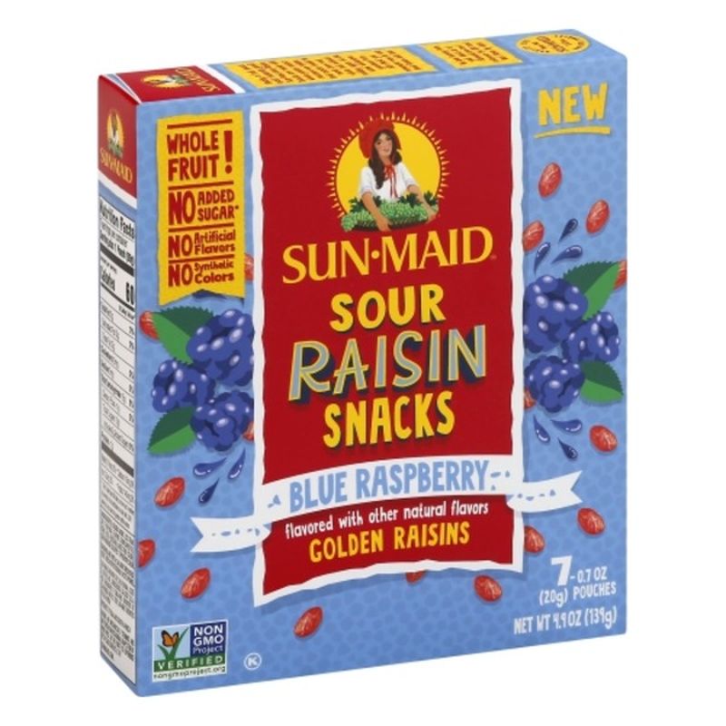 Sun-Maid Sour Blue Raspberry Raisin Snacks (0.7 oz) - Instacart