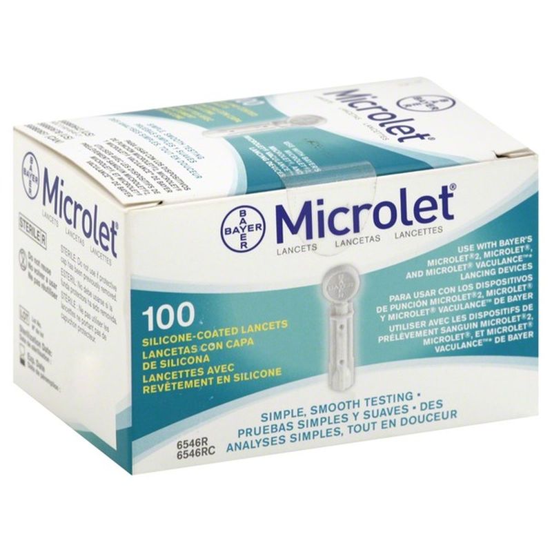 Bayer Microlet Lancets, Silicone-Coated (100 ct) - Instacart
