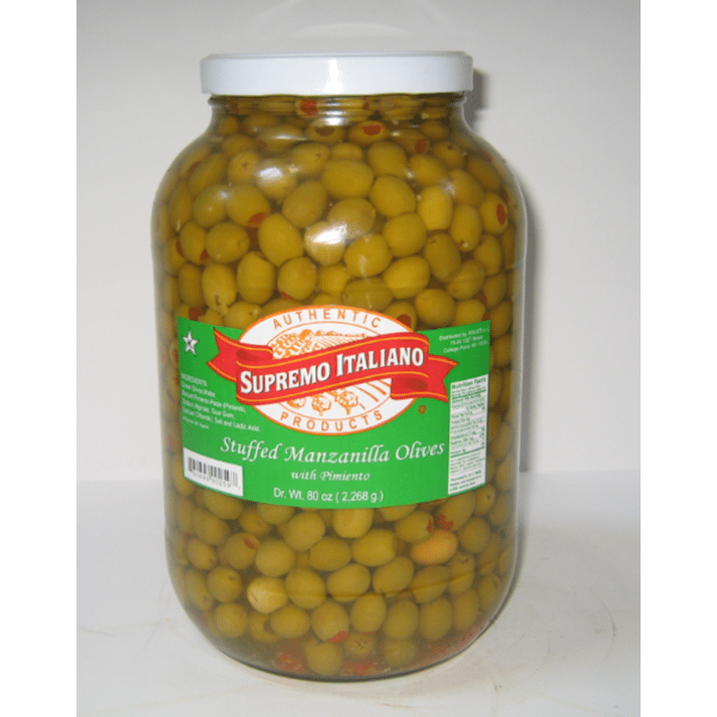 Supremo Italiano Stuffed Manzanilla Olives (1 gal) - Instacart