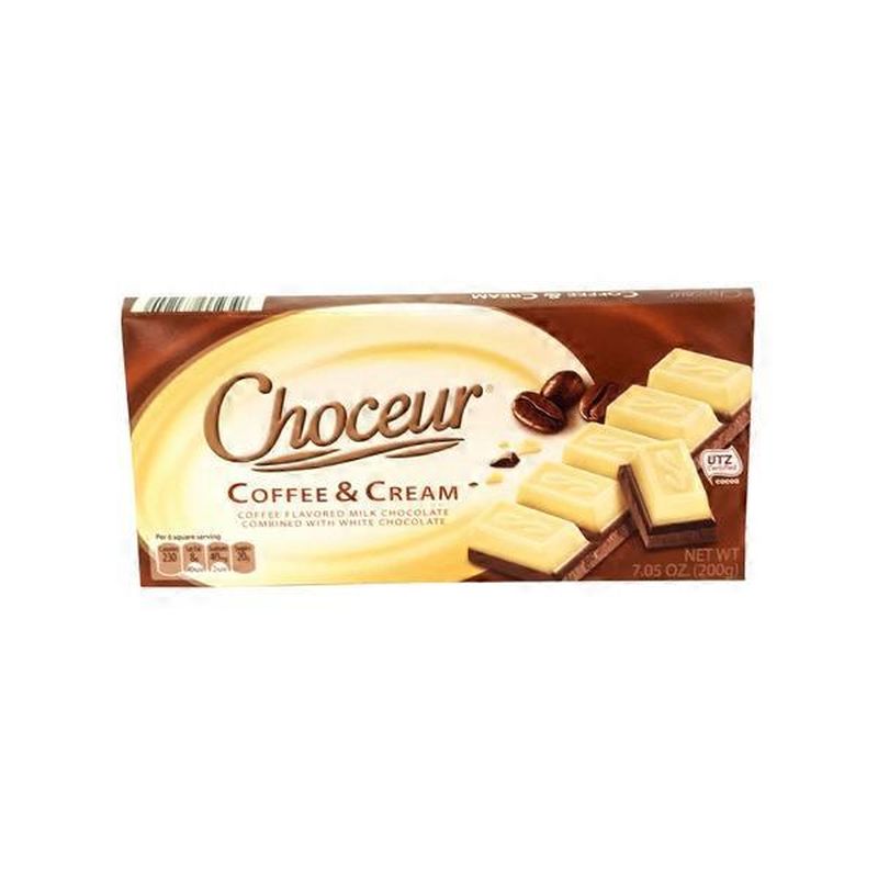 Choceur Coffee & Cream European Chocolate Bar (7.05 oz) - Instacart