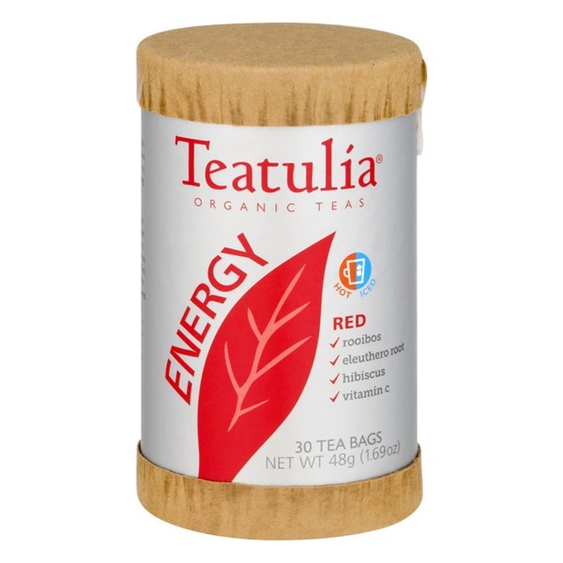 Teatulia Organic Teas Energy Red Tea Bags - 30 CT (1.69 oz) - Instacart