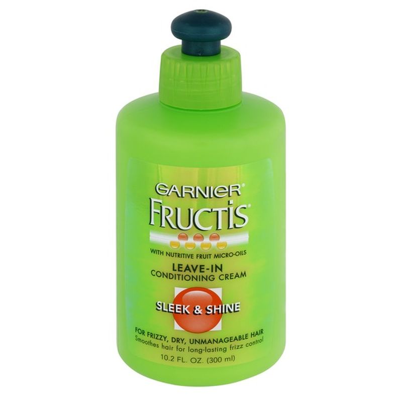 Garnier Fructis Leave-In Conditioning Cream, Sleek & Shine (10.2 oz ...