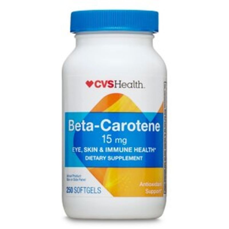 CVS Health Beta-Carotene Eye, Skin & Immune Health Softgels (250 ct ... CVS Health Beta-Carotene Eye, Skin & Immune Health Softgels (250 ct ...