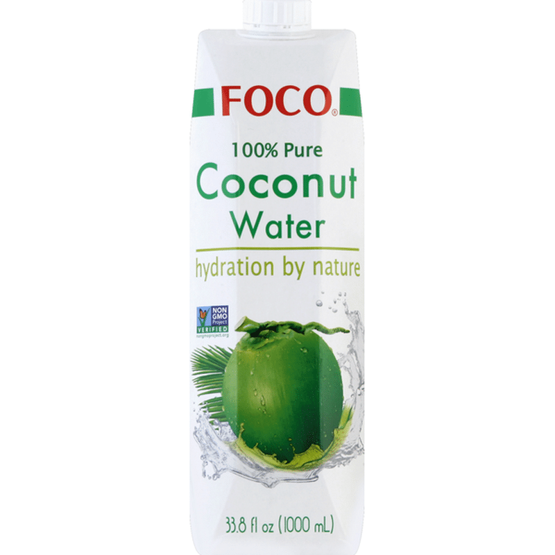 Foco Coconut Water, 100% Pure (33.8 oz) - Instacart