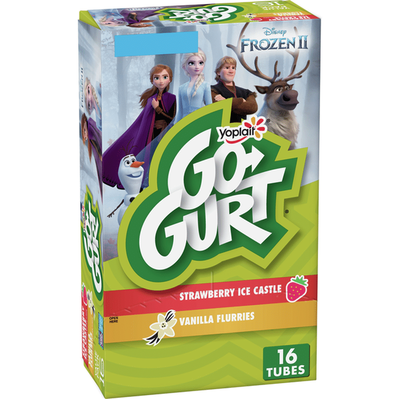 Yoplait Go-Gurt, Low Fat Yogurt, Disney Frozen Variety Pack, 16 Count (2 oz) - Instacart