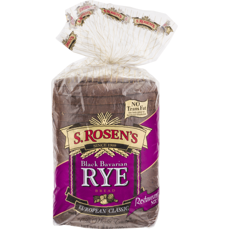 S. Rosen's Restaurant Style Rye Bread Black Bavarian (24 oz) - Instacart