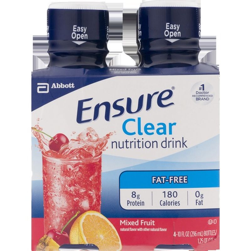 Ensure Clear Nutrition Drink Mixed Fruit Ready-to-Drink Bottles (10 fl ...