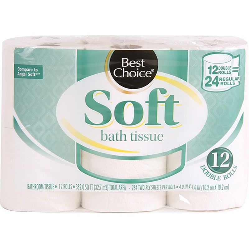 Best Choice Premium Soft Double Roll Bath Tissue (12 ct) - Instacart