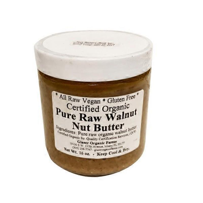 Glaser Organic Farms Certified Organic Pure Raw Walnut Nut Butter (16 ...