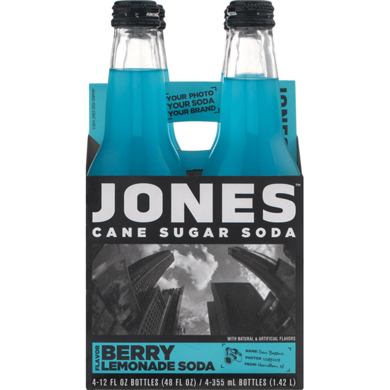 Jones Cane Sugar Soda Berry Lemonade - 4 CT (12 fl oz) - Instacart