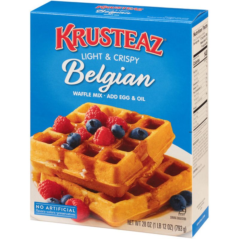 Krusteaz Light & Crispy Belgian Waffle Mix (28 oz) - Instacart