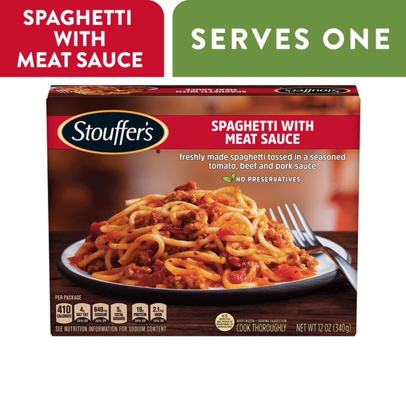 Stouffer's Spaghetti with Meat Sauce Frozen Meal (12 oz) - Instacart