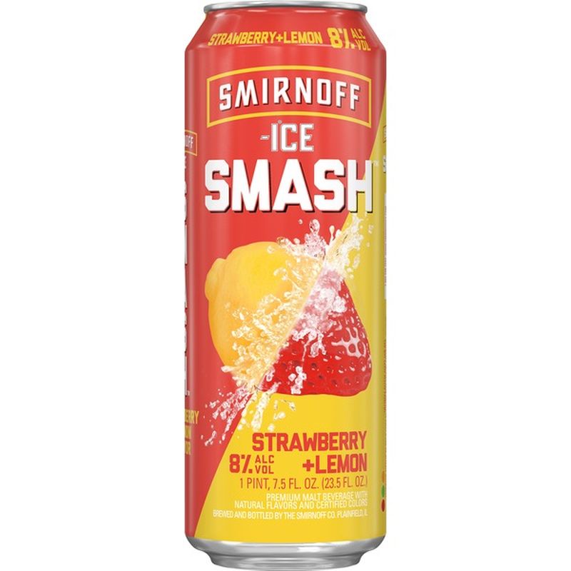Smirnoff Smash Strawberry Lemon Malt Beer (23.5 fl oz) - Instacart