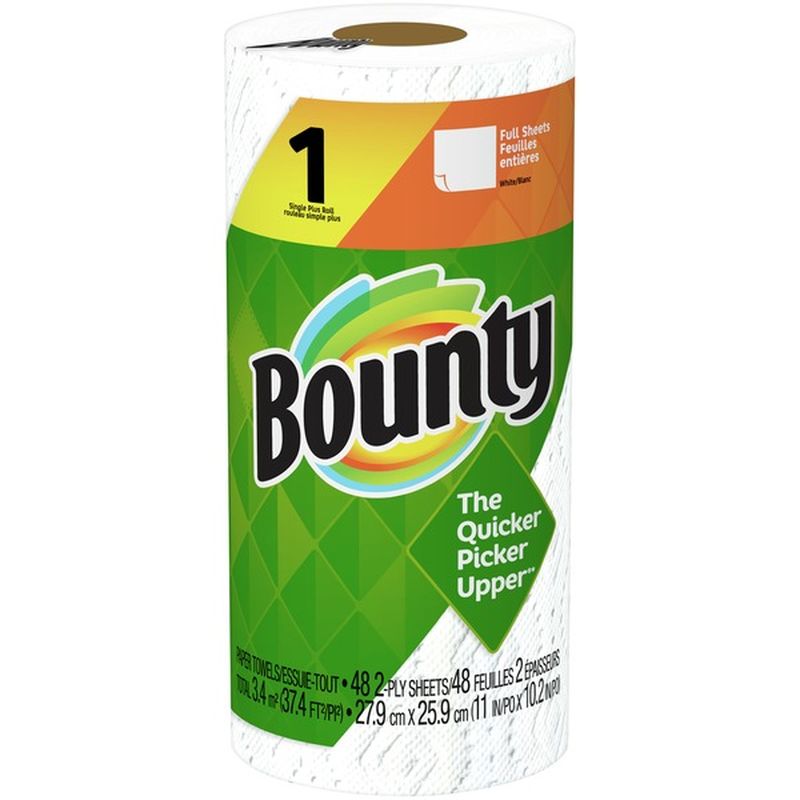Bounty Paper Towels, White (1 ct) - Instacart