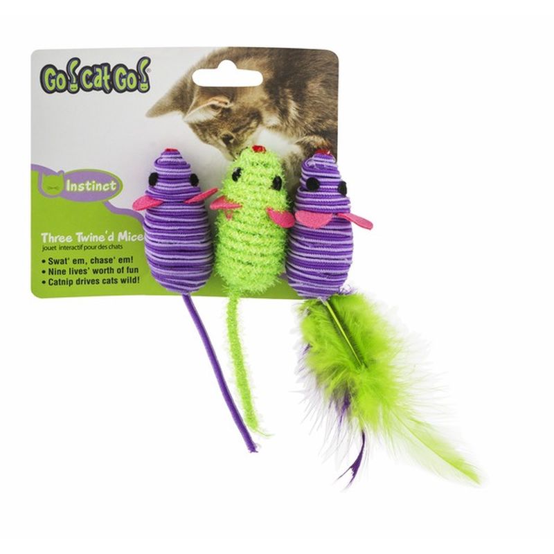 Go! Cat Go! Three Twine'd Mice Cat Toys - 3 CT (3 ct) - Instacart