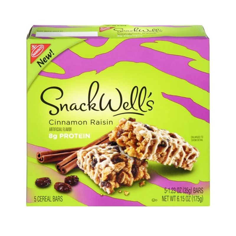 SnackWell's Nabisco Snack Well's Cinnamon Raisin Cereal Bars - 5 CT (6. ...