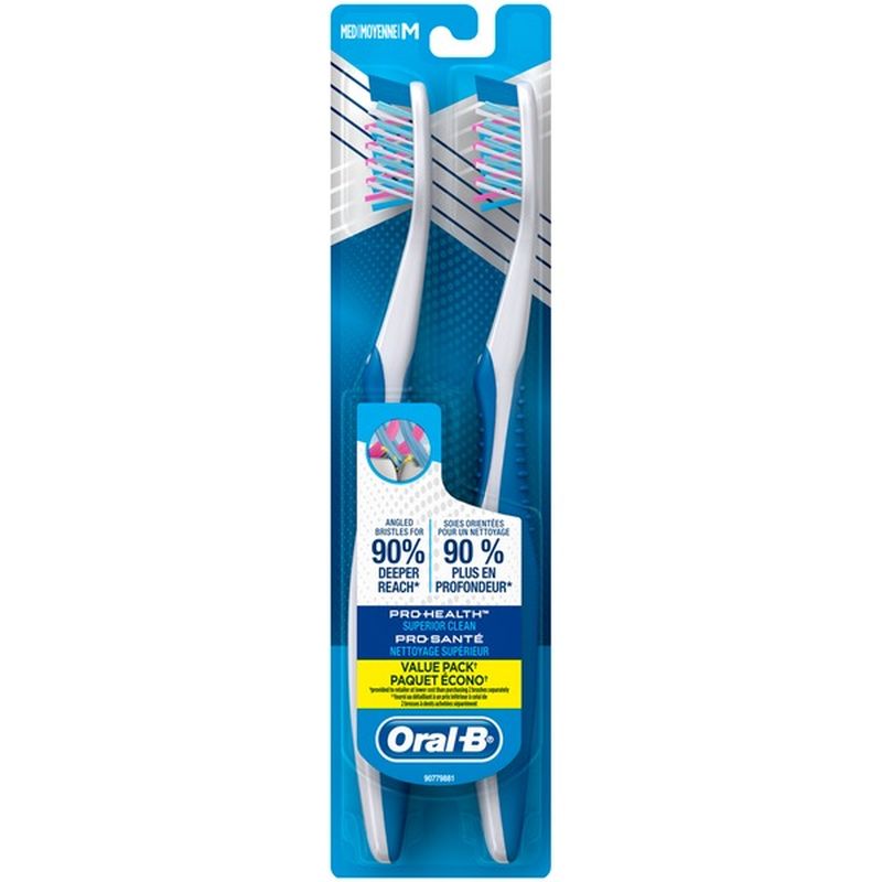 Oral-B CrossAction Oral-B Pro-Health Superior Clean Toothbrush, 2 ct ...