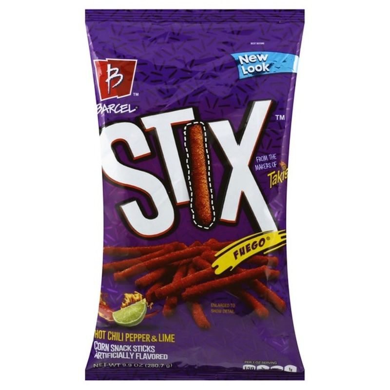 Barcel Corn Snack Sticks, Hot Chili Peppers & Lime, Fuego (9.9 oz ...