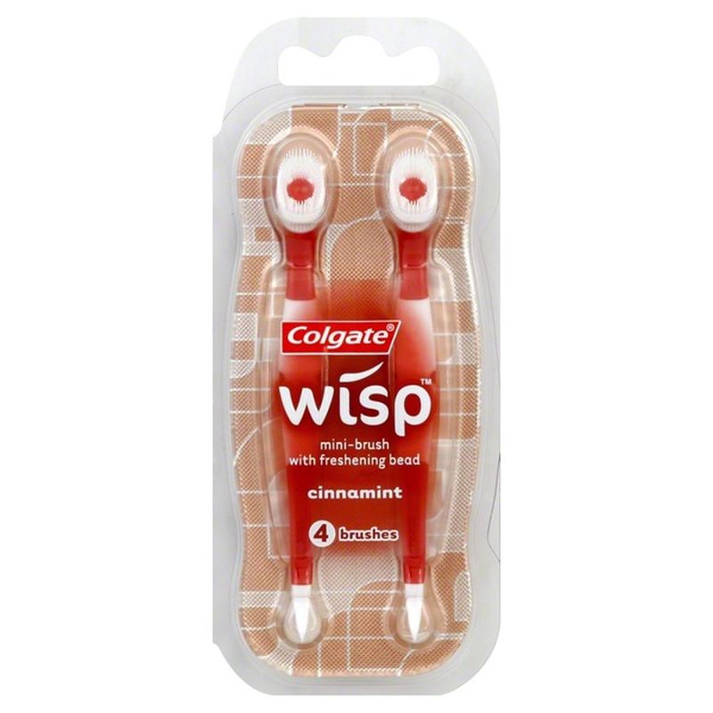 Colgate Mini-Brushes, with Freshening Bead, Cinnamint (4 ct) - Instacart