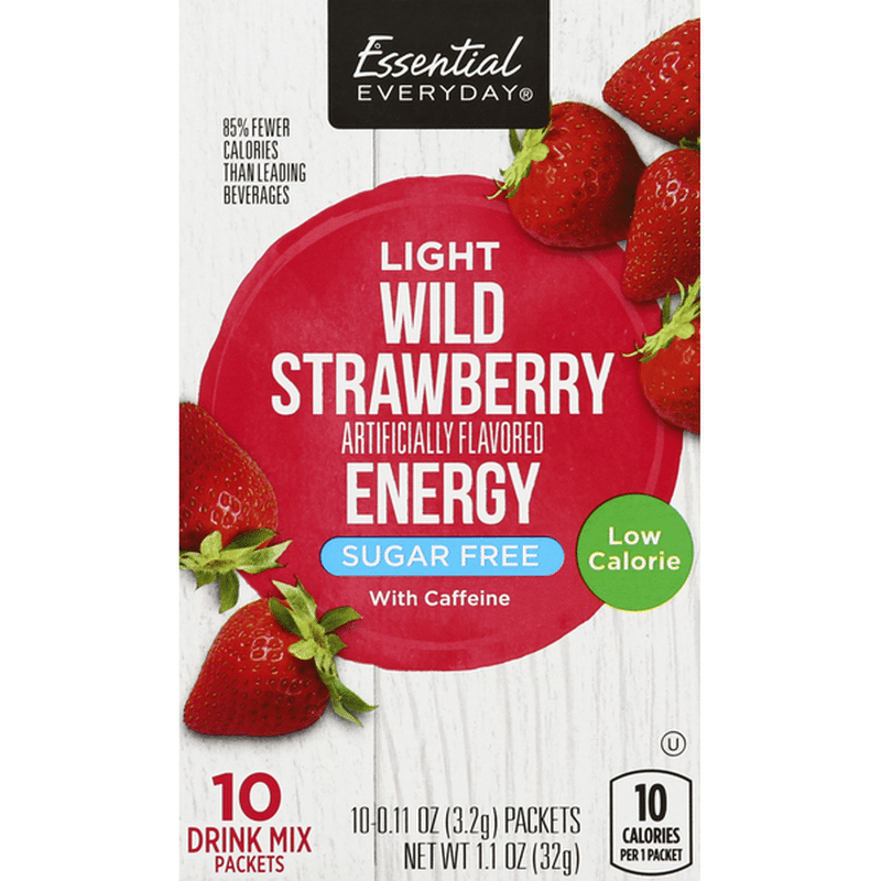 Essential Everyday Drink Mix, Sugar Free, Wild Strawberry Energy, Light (10 each) - Instacart